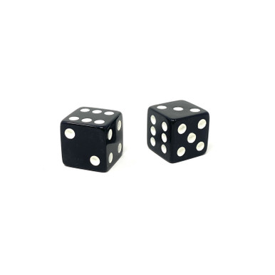 1 inch (25mm) Black Opaque Dice