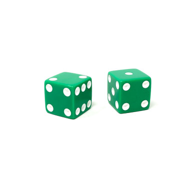 1 inch (25mm) Green Opaque Dice