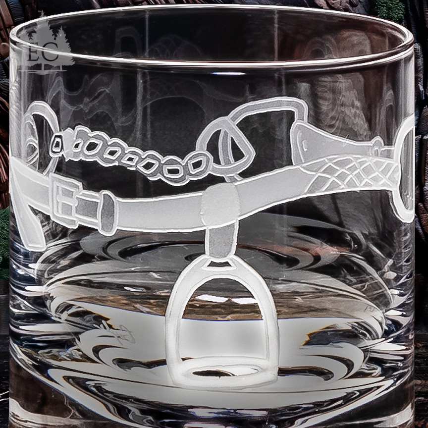 Horse Tack Wrapped Crystal Rocks Glasses (Set of 2) - Grace & Loyalty ...