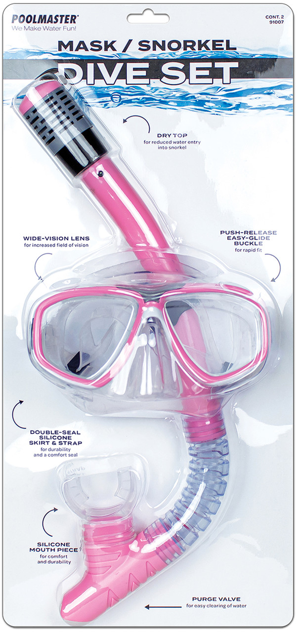 Poolmaster Mask / Snorkel Dive Set - Pink - Westwood Pool Company