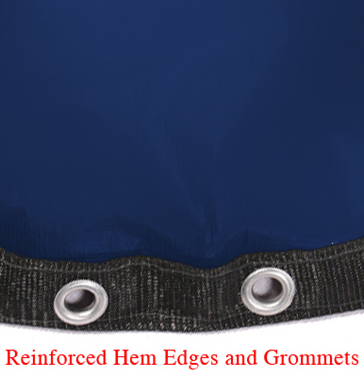 18' Round Dark Blue Solid Winter Cover, Reinforced Hem - 25 Year ...
