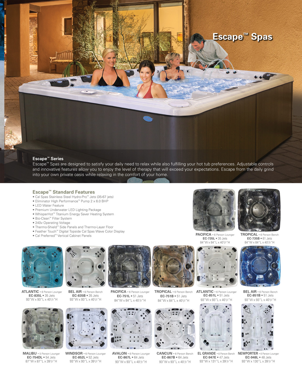Cal Spas Escape Series - Westwood Pool Company