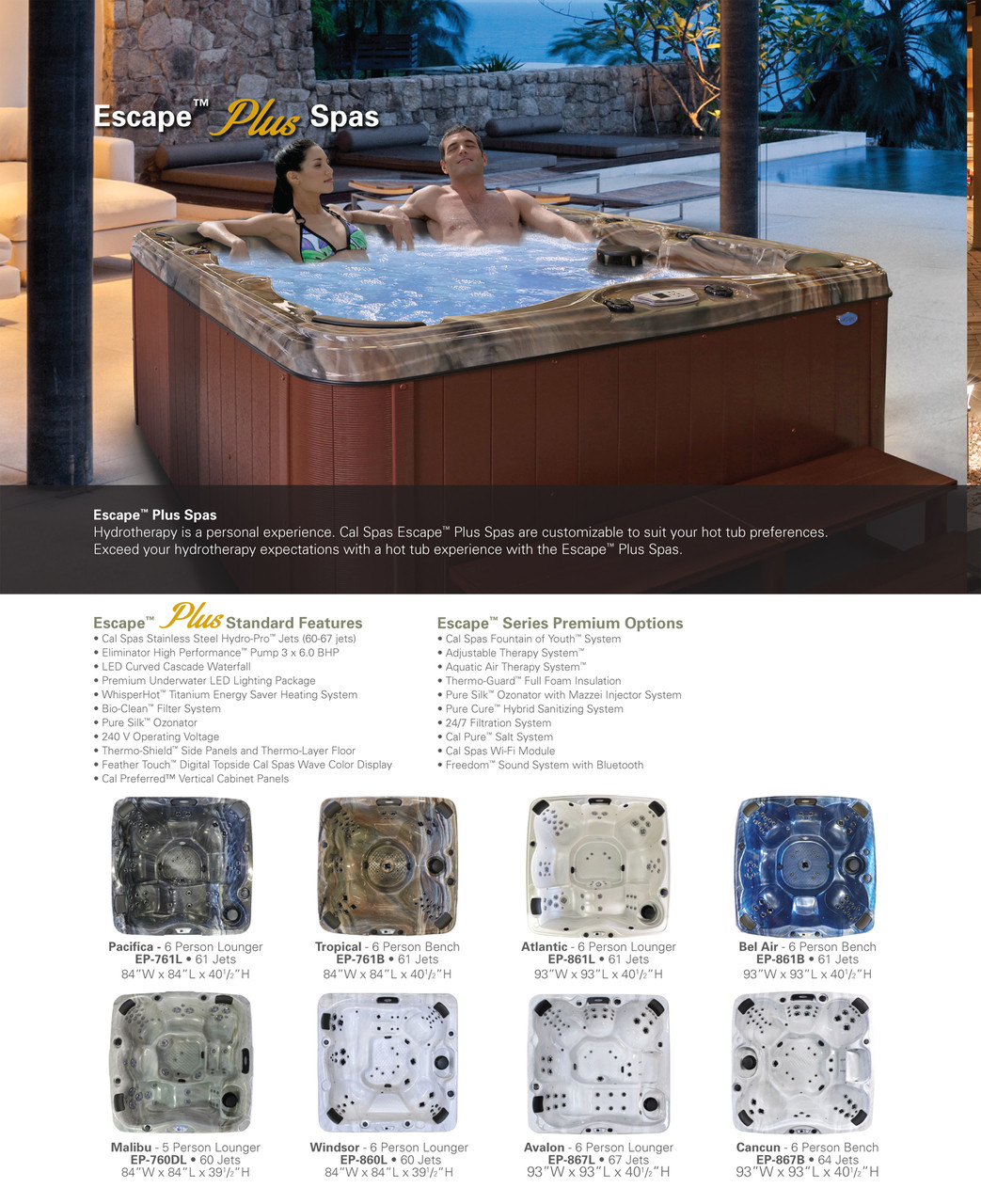 Cal Spas Escape Plus Series - Westwood Pool Company