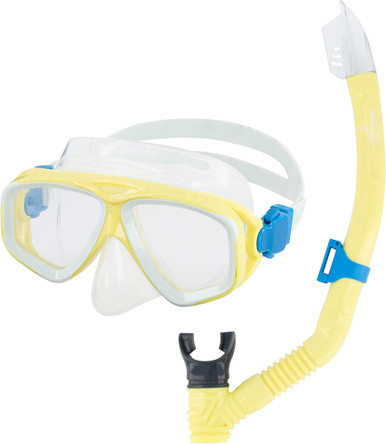 Speedo Adventure Mask & Snorkel Set - Blazing Yellow/Clear - Westwood ...