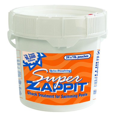 Super Zappit 73% Calcium Hypochlorite Shock 24 lbs. - Westwood Pool Company