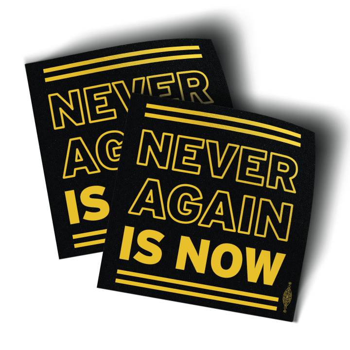 Never Again Is Now (4" x 4" Vinyl Sticker -- Pack of Two!) - Never ...