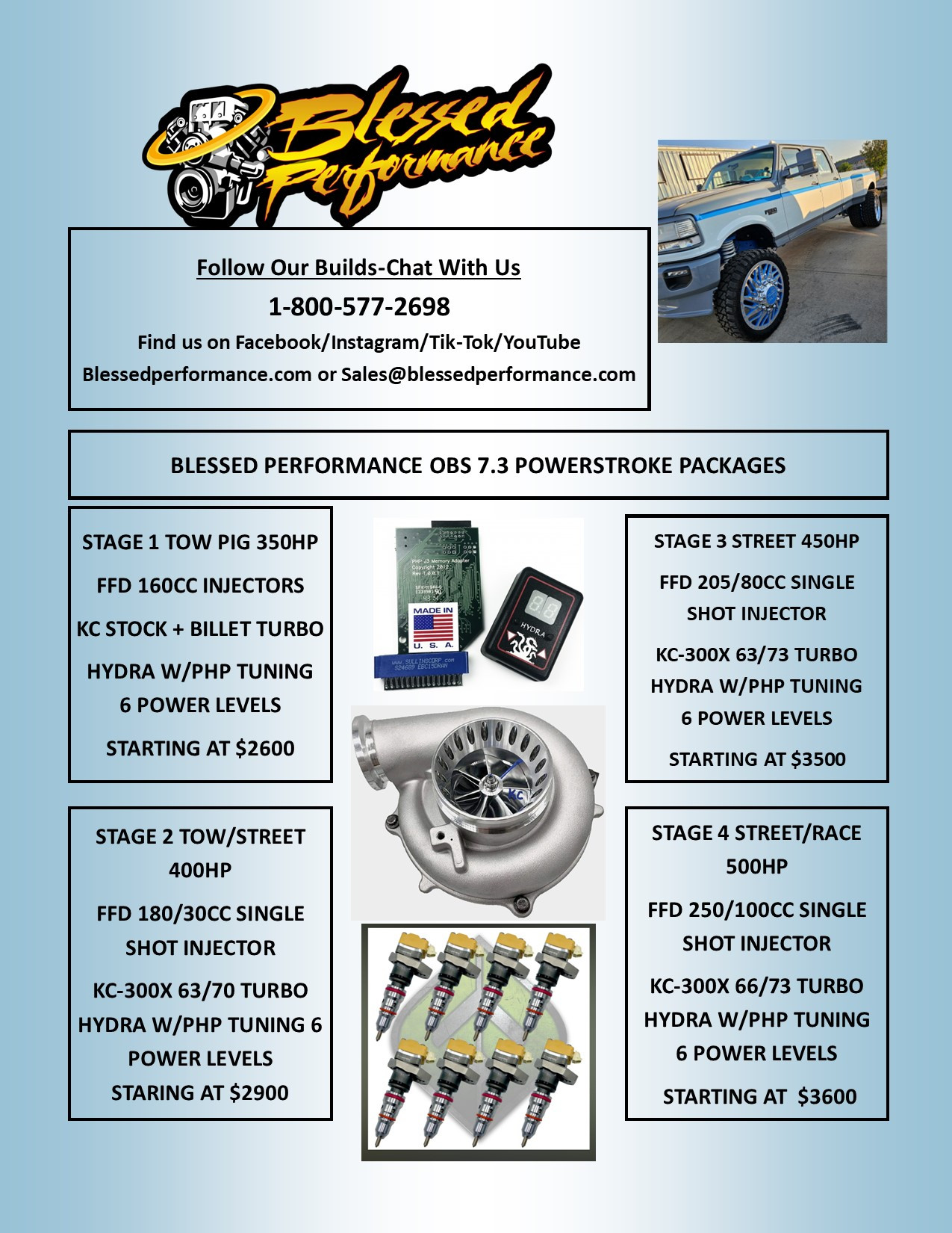 7.3L Powerstroke Power Packages | Blessed Performance
