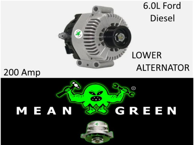 Mean Green 200A Lower Alternator(Dual Alternator Setup Only) 2003-2007 ...