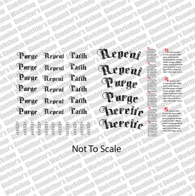 Gothic Scripts and Scrolls #1 Waterslide Decals - Ginfritter's Gnomish ...