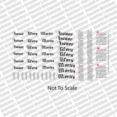 Gothic Scripts and Scrolls #3 Waterslide Decals - Ginfritter's Gnomish ...