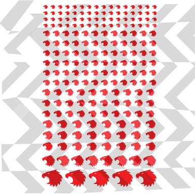 Red Eagle Head Chapter Marking Waterslide Decal / Transfers