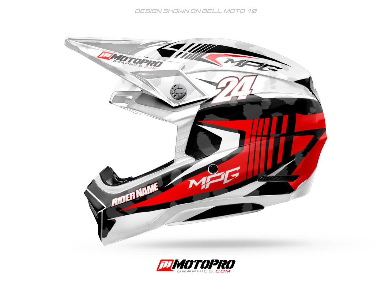 Custom Helmet Wrap D1 | Motopro Graphics