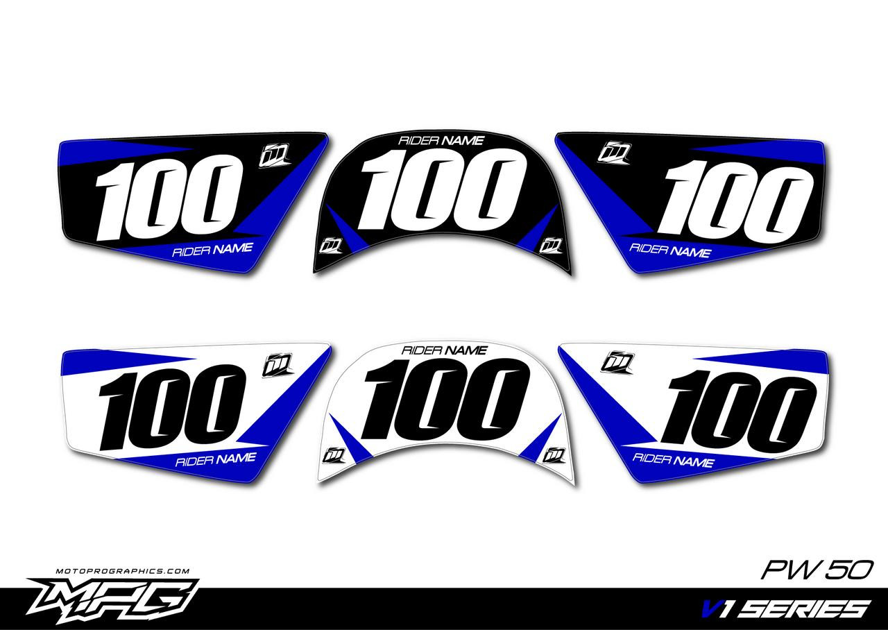 Yamaha PW 50 Number plate Backgrounds v1 | Motopro Graphics