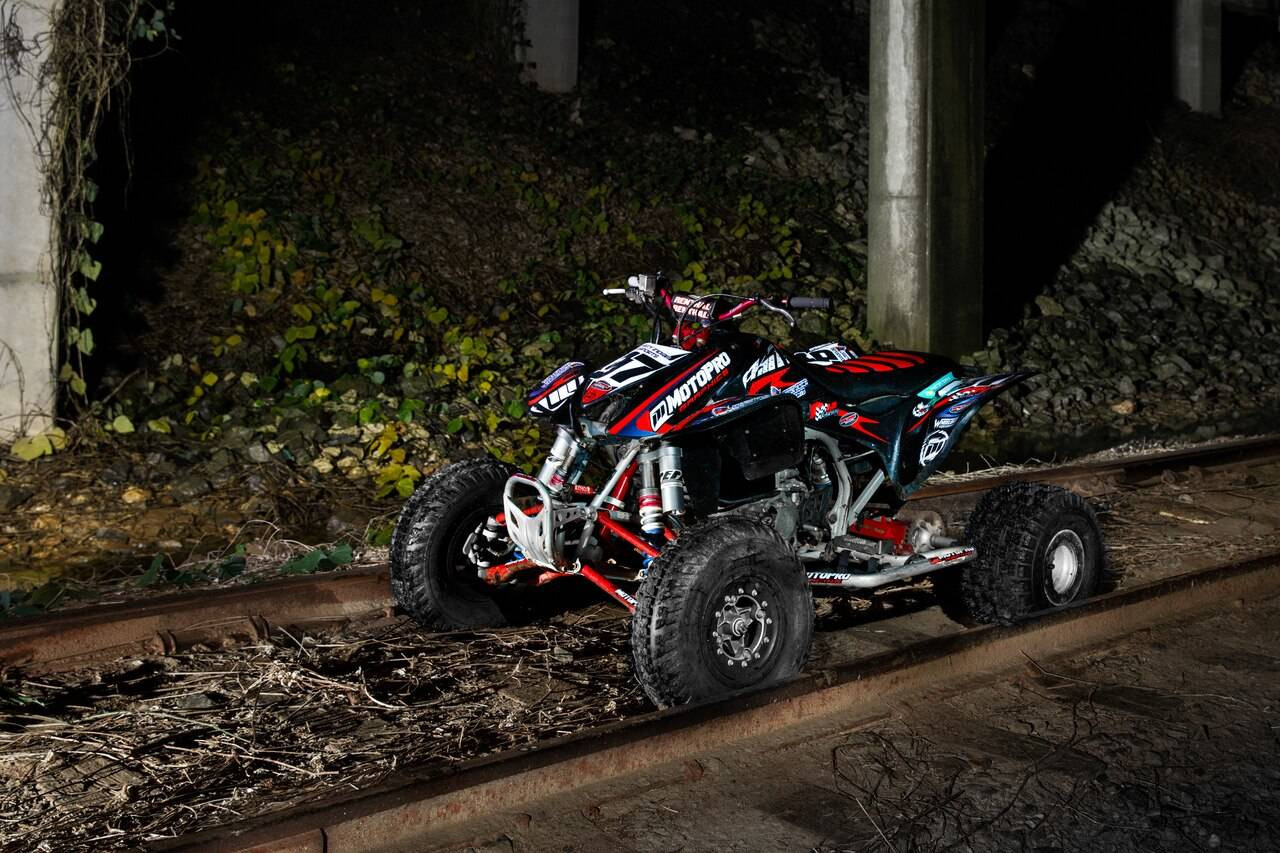 Custom Honda TRX 450R Full Graphics Set - Ribbon Series - MotoPro Graphics