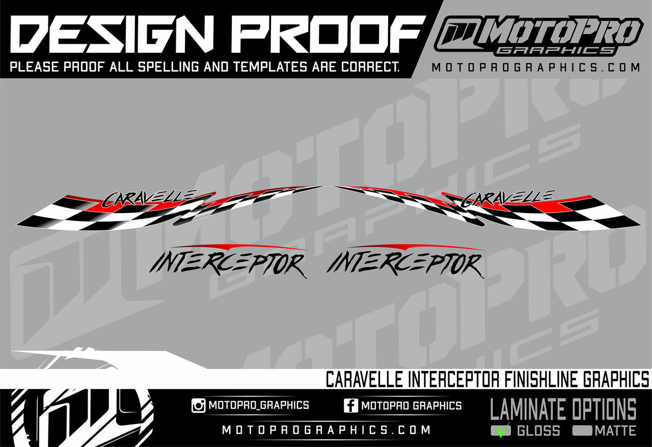 Caravelle Interceptor Finishline Graphics - Firemist - MotoPro Graphics