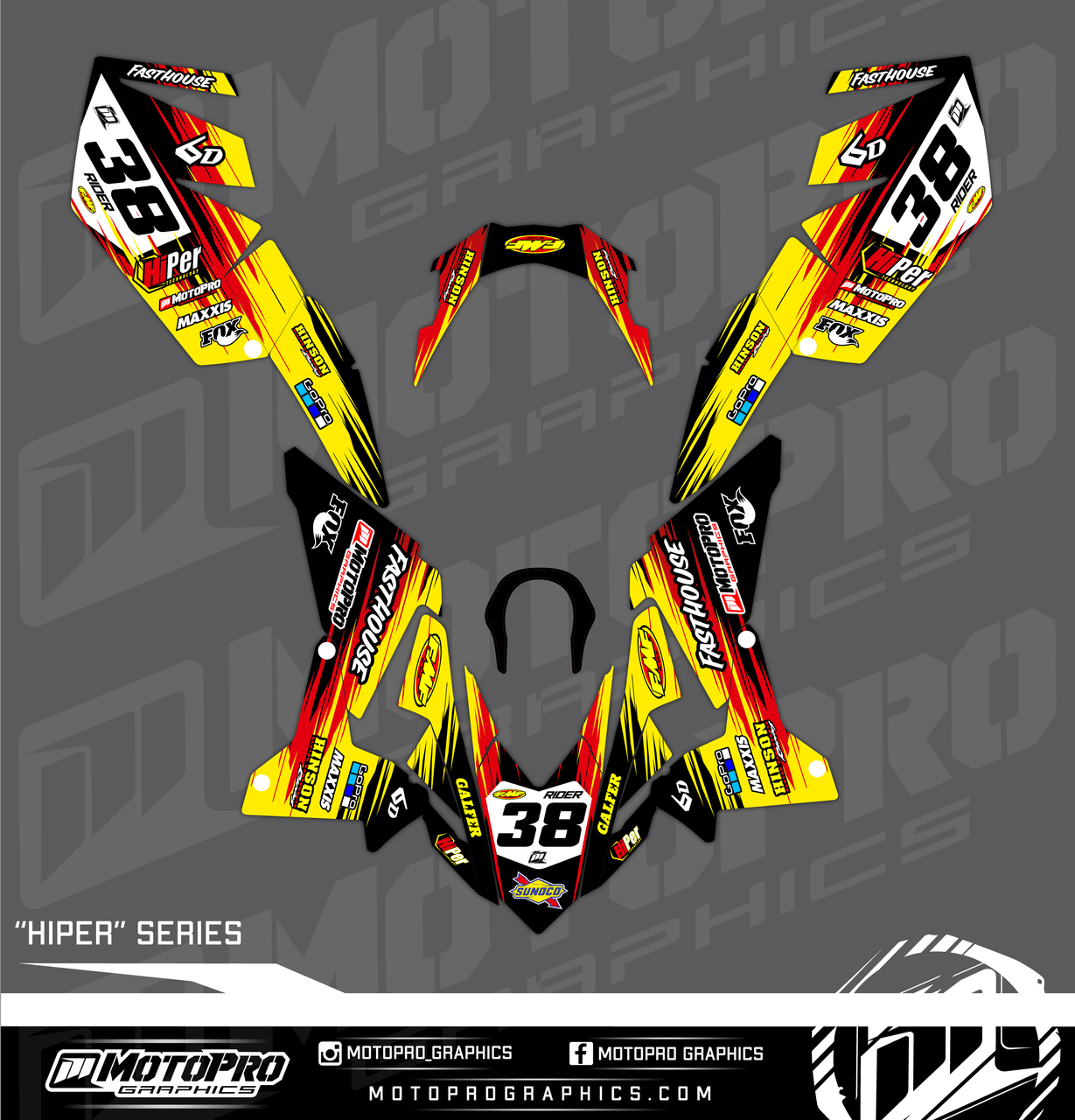 Custom Suzuki LTR450 Quad ATV Full Graphics Set - HIPER - FREE SHIPPING ...