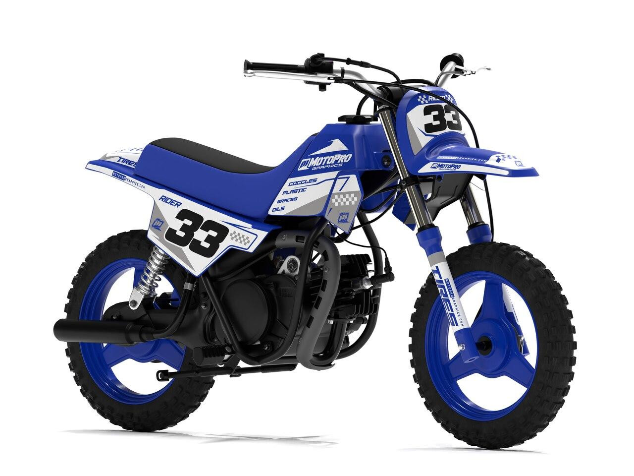 Yamaha PW50 Boost Blue Series Graphics kit | Motopro Graphics