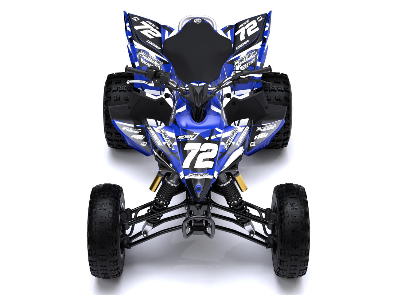 custom Yamaha Yfz 450r Graphics Eruption Blue | Motopro Graphics