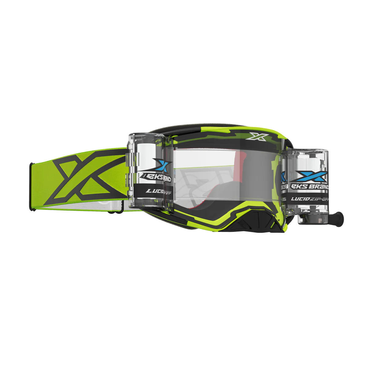 Lucid Goggle Race Pack Flo Yellow, Black - Zip Off - MotoPro Graphics
