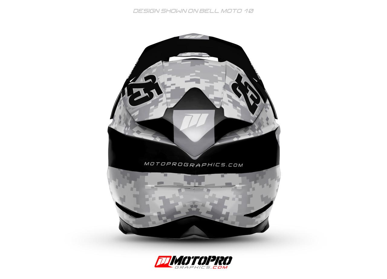 Custom Helmet Wrap D6 | Motopro Graphics