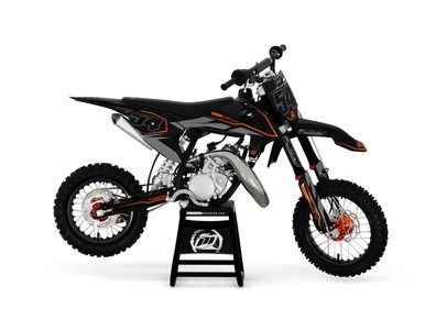 Custom 50 SX / Mini Dirt Bike ZAP BLACK Series Graphics Set - FREE ...