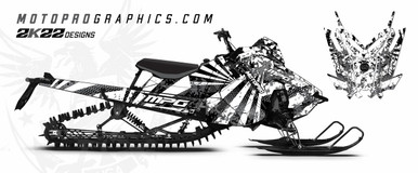 Polaris AXYS RMK Snowmobile Full Sled Graphics Wrap - ACID GREY Series ...