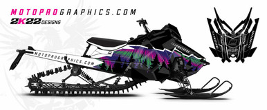 Polaris AXYS RMK Snowmobile Full Sled Graphics Wrap - NORTHERN LIGHTS ...