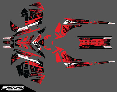 Polaris AXYS RMK Snowmobile Full Sled Graphics Wrap - Grunge Series ...