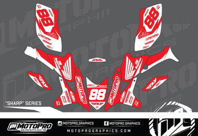 Custom Honda TRX450R Full Graphics Set - SHARP Series - MotoPro Graphics