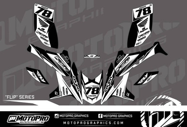 Custom Honda TRX450R Full Graphics Set - FLIP Series - MotoPro Graphics