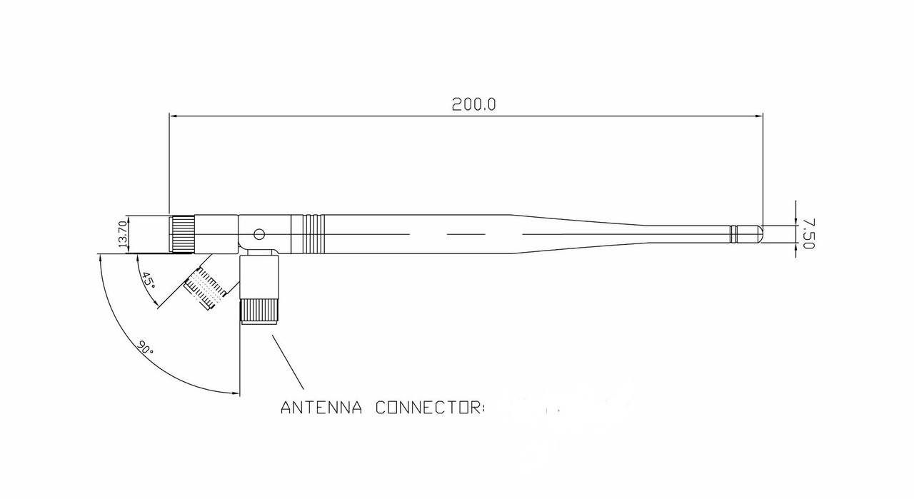 Antenna 700MHz 960MHz / 1700-2700MHz Dual-Band LTE CDMA 4G 2dBi ...