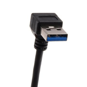 USB Right Angle 90 degree Extension Cable 3.0 Male to Female Adapter ...
