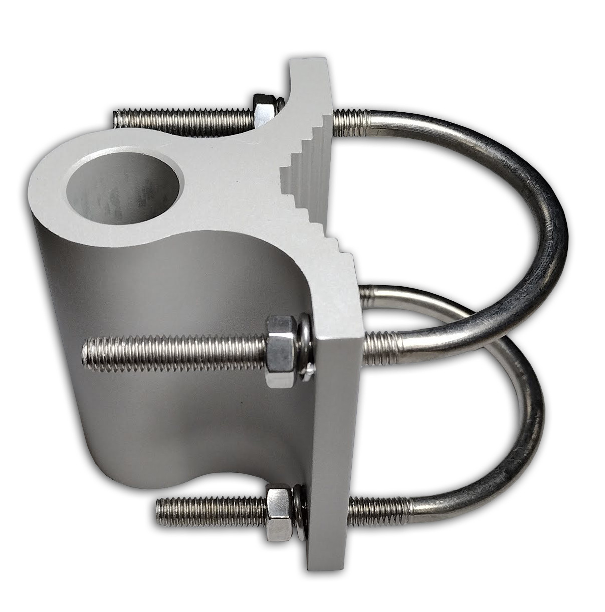 Fiberglass Antenna Pole-Mount Bracket w/ U-Bolts