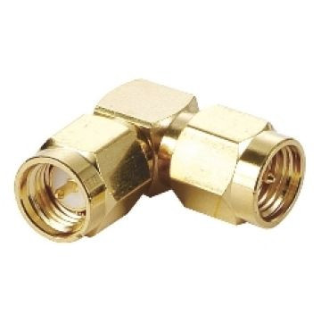 SMA-male to SMA-male Adapter: Straight & Right-Angle versions