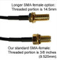 IPEX to SMA-female Cable: 2-inch 3-in 4-in 5-in 6-in 7-in 8-in 9-in 10-in