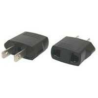 Electric plug adapter Europe to US EU round to American flat plug