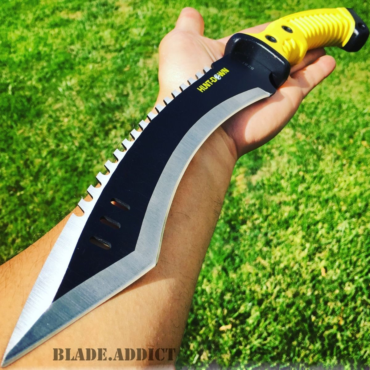 9PC Black Tactical Fixed Blade Sword Machete Axe Hatchet Karambit Knife ...