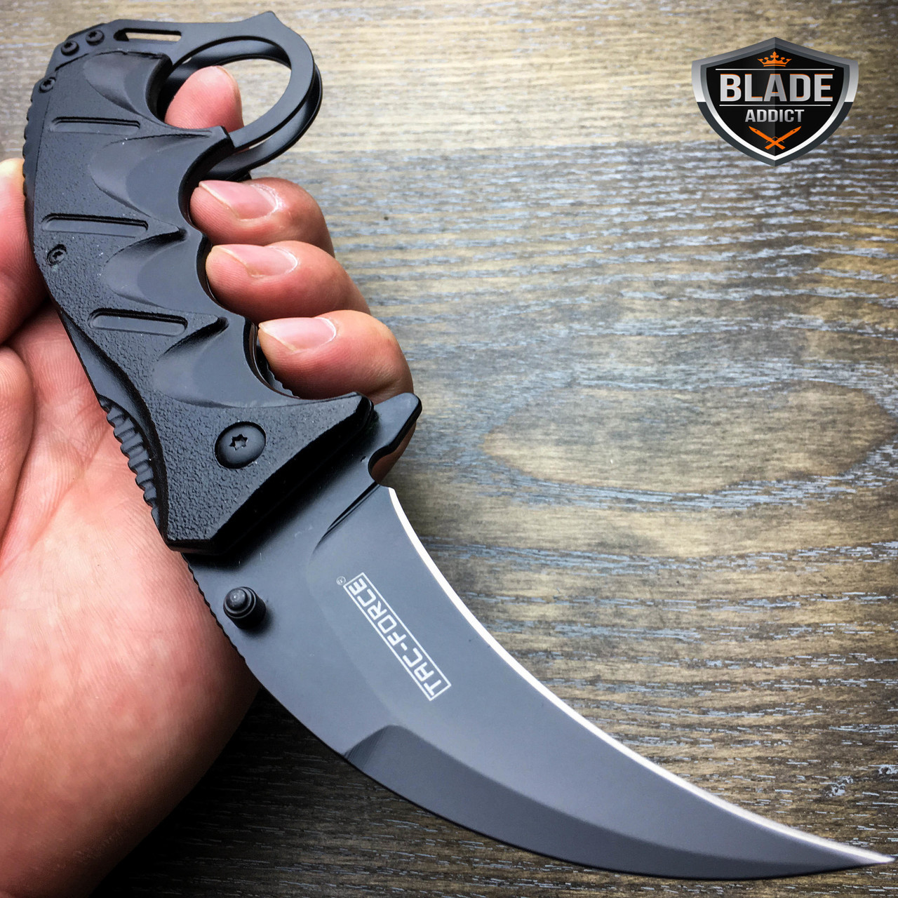 8" Military Karambit Claw Spring Assisted Camping Folding Open Pocket ...