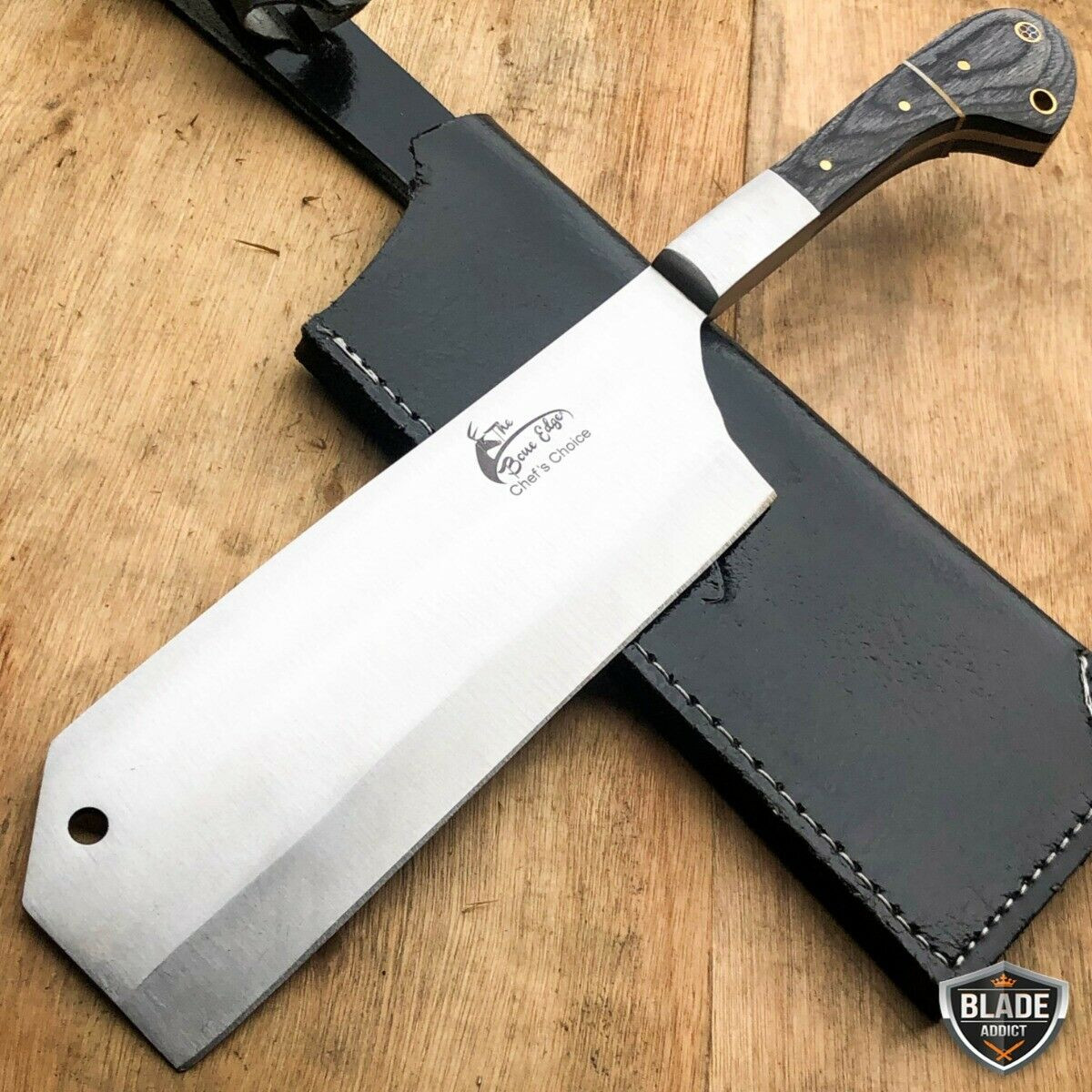 Butcher Knife Handmade Forged Kitchen Chef Knives Carbon Steel Butcher ...