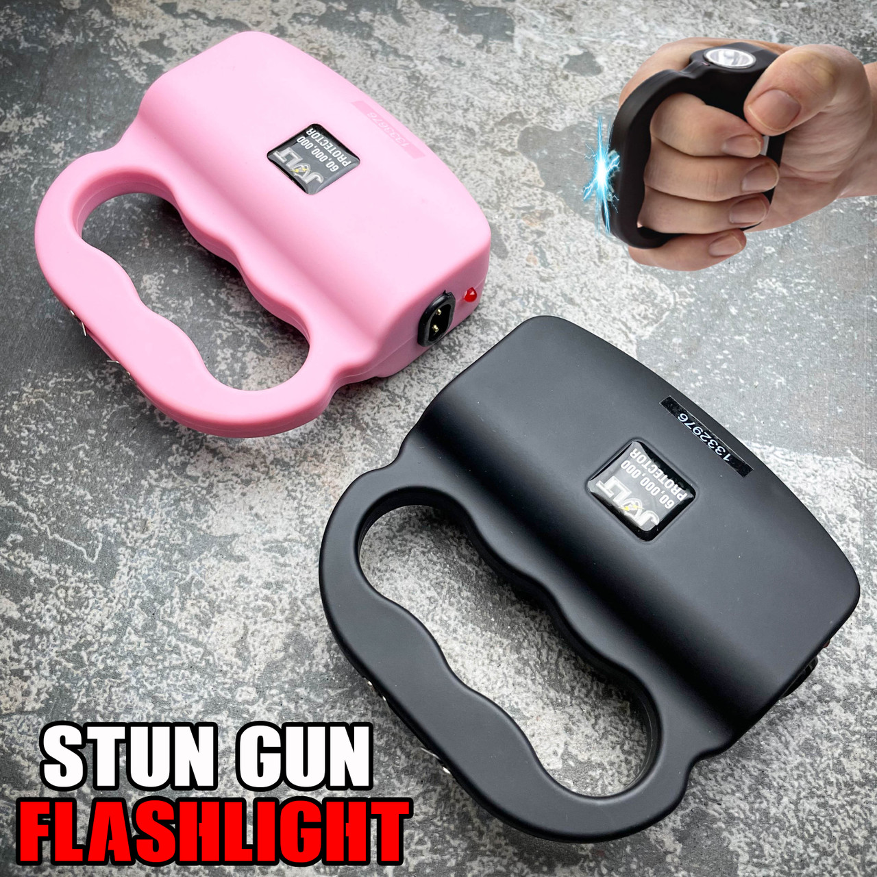 Defender Knuckle Buster Stun Gun w/ Kubaton - MEGAKNIFE