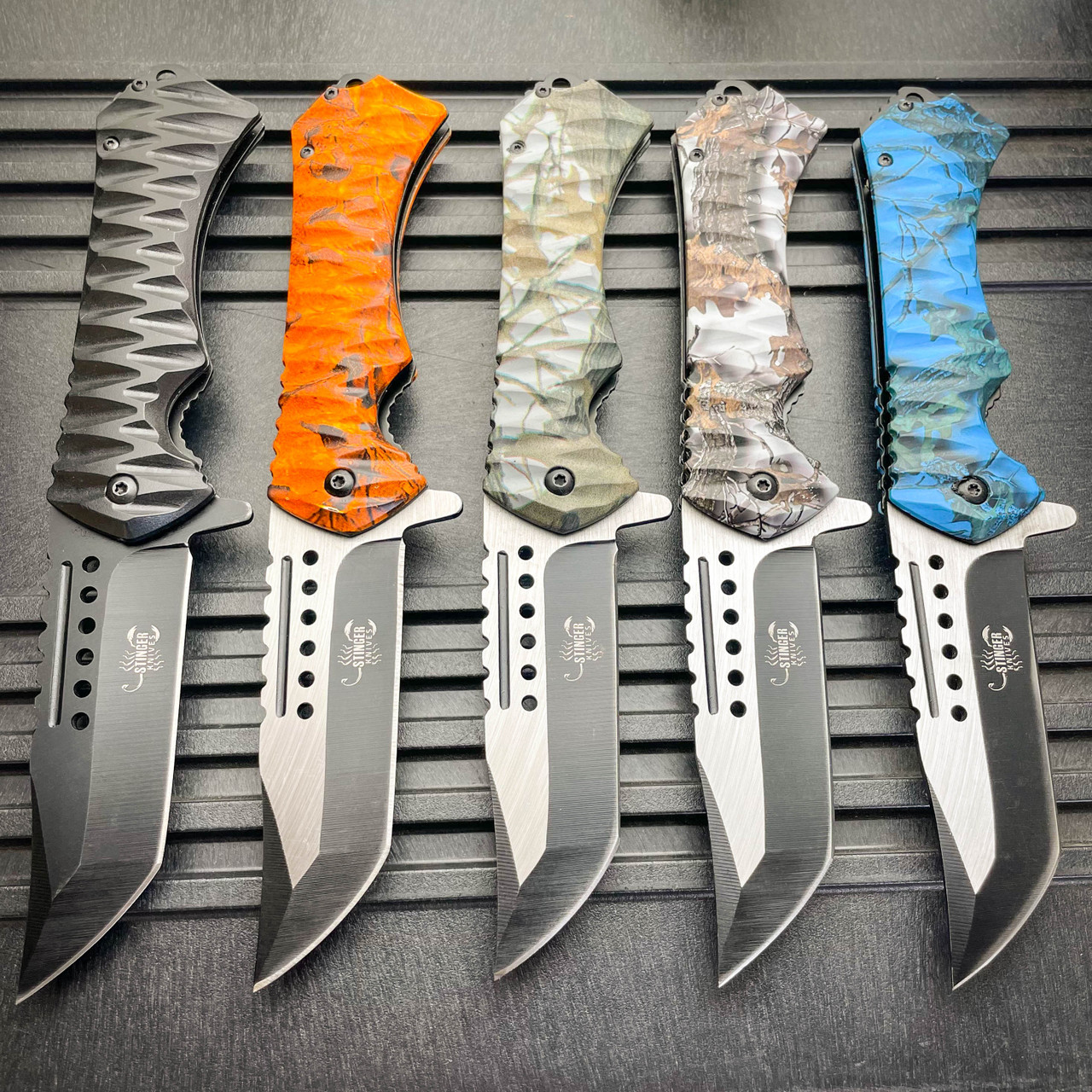 8" Mack Schmidt Tactical Tanto Blade Spring Assisted Folding Open ...