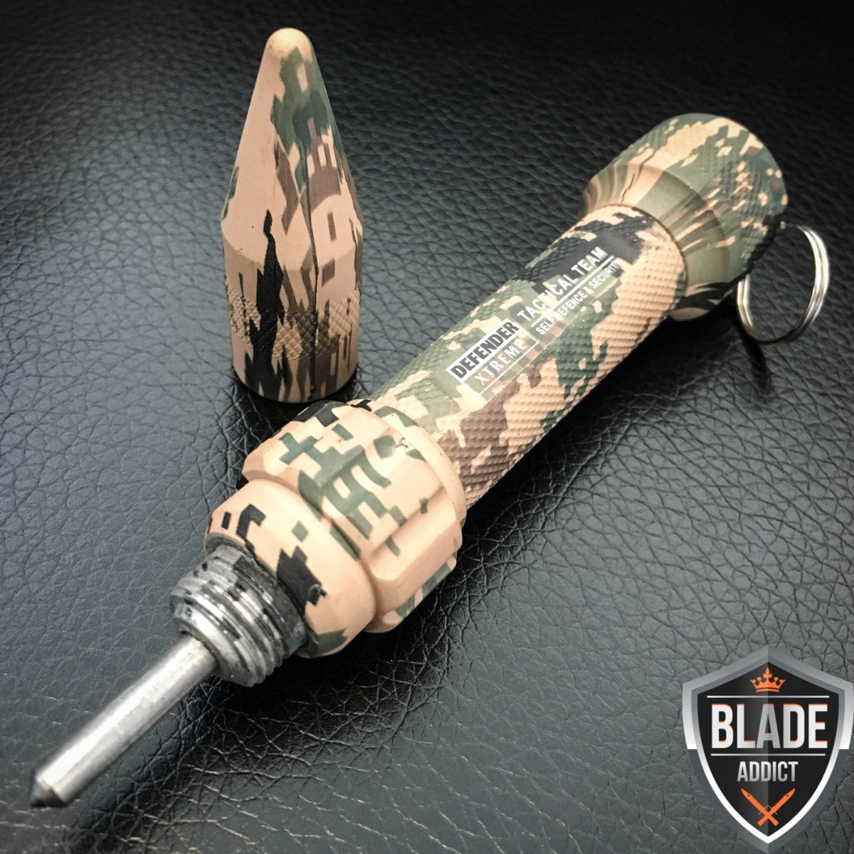TACTICAL SELF DEFENSE KUBATON + EMERGENCY RESCUE GLASS BREAKER KEYCHAIN ...