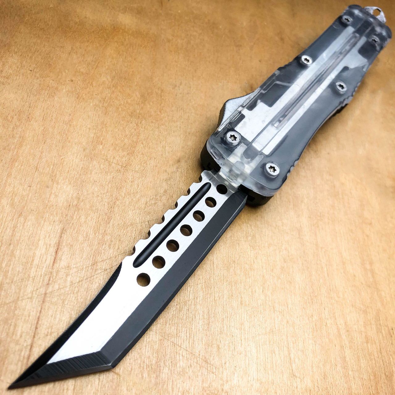 Delta Tanto OTF Auto Knife Clear TOP Transparent - MEGAKNIFE
