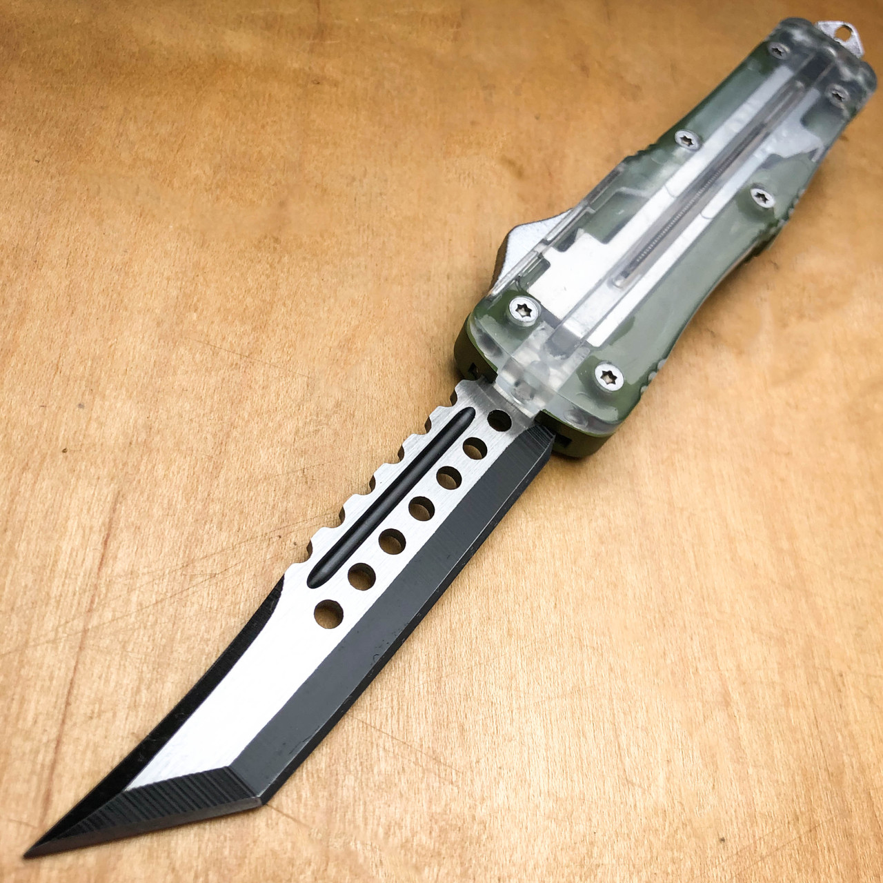 Delta Tanto OTF Auto Knife Clear TOP Transparent - MEGAKNIFE