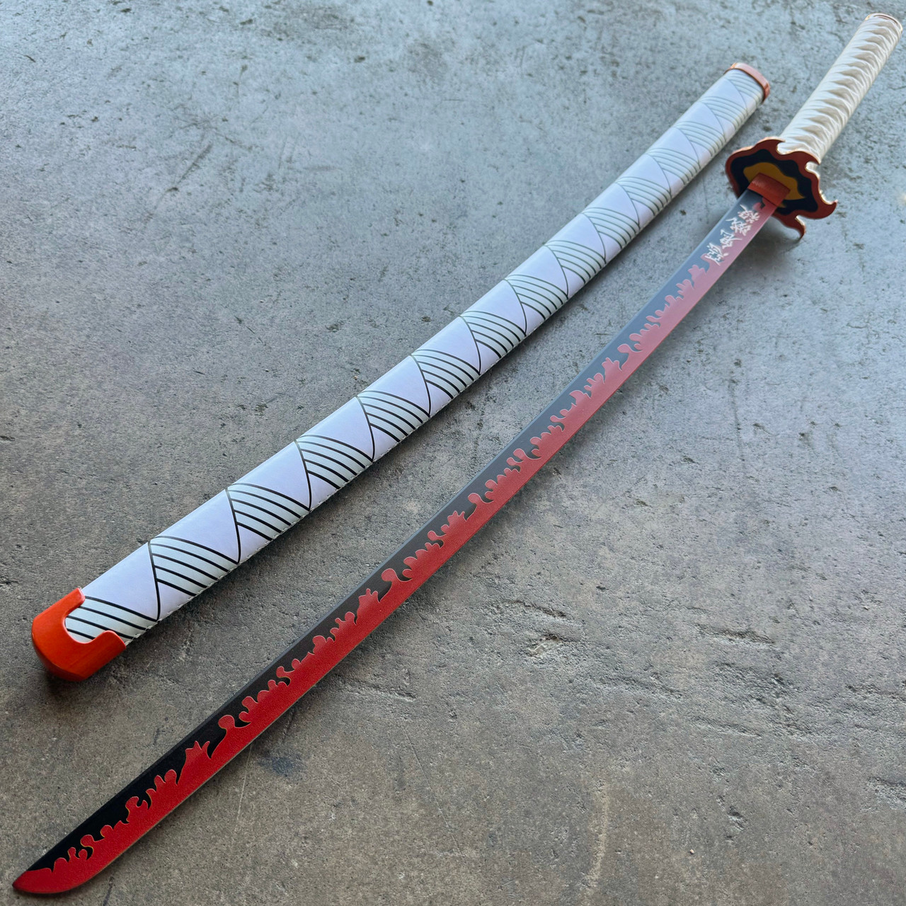Anime Rengoku Nichirin Katana Samurai Sword - MEGAKNIFE