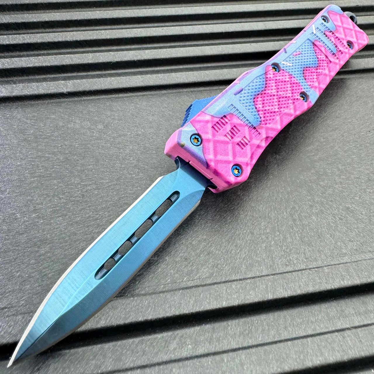 6.75" Sprinkle Waffle OTF Pocket Knife - MEGAKNIFE