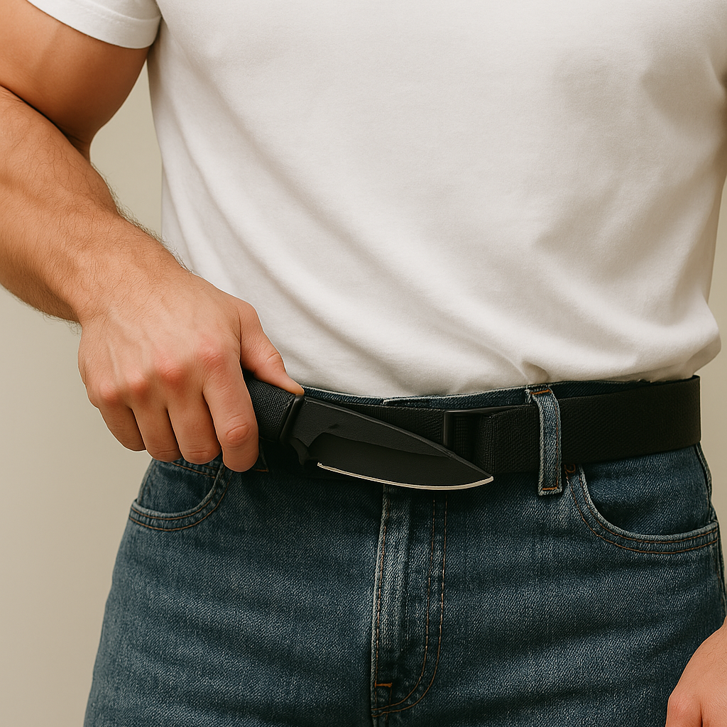 Defense Black Belt Buckle Knife - MEGAKNIFE
