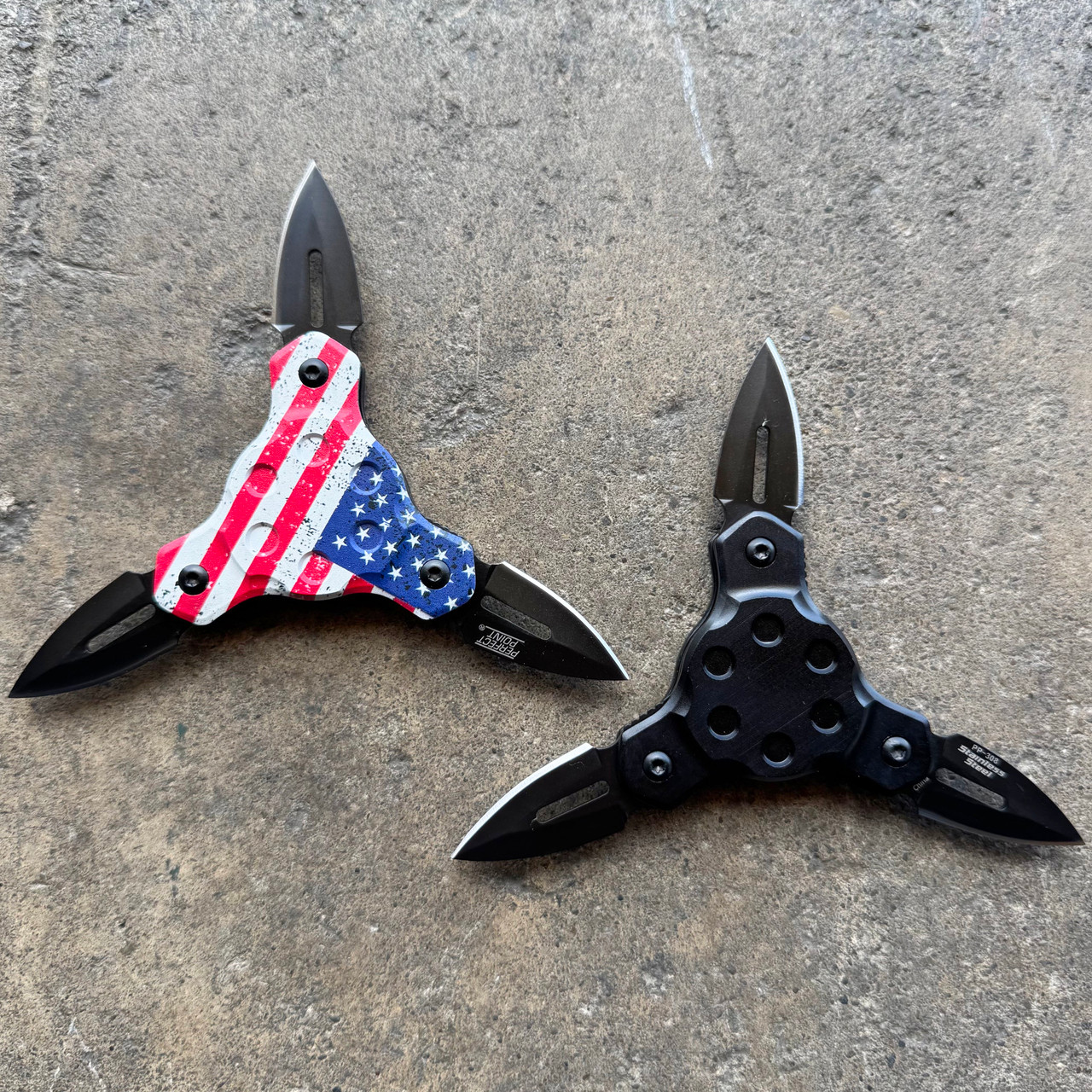 Perfect Point - Folding Throwing Star - Black - MEGAKNIFE