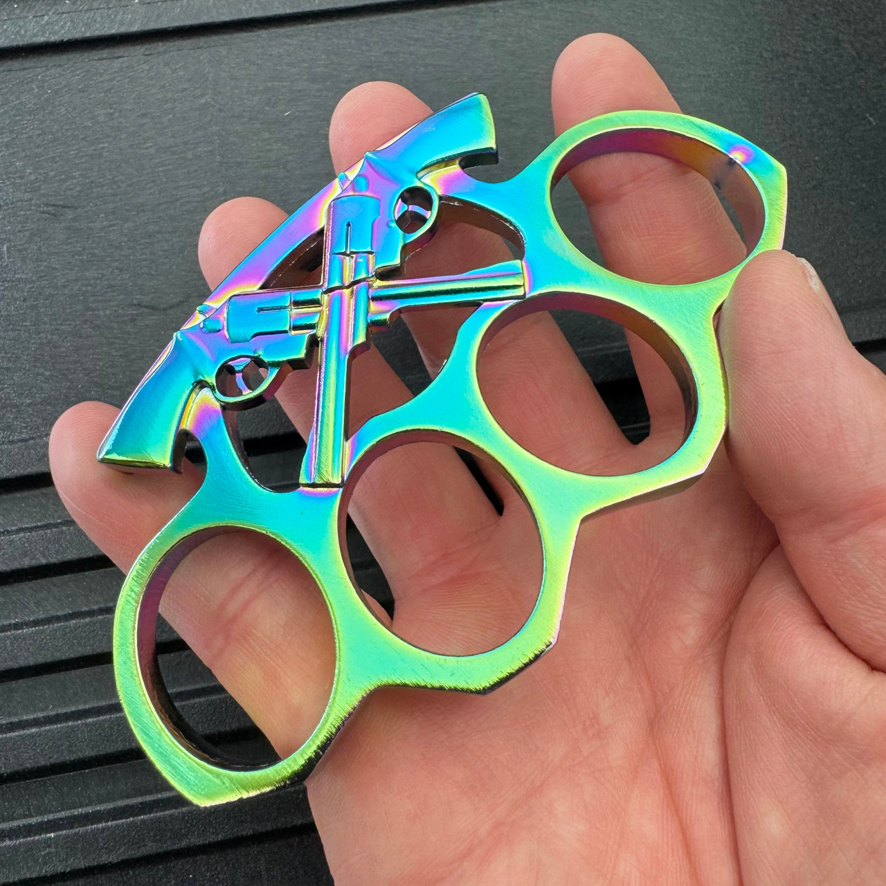 RAINBOW Gun Slinger Knuckles Paper Weight - MEGAKNIFE