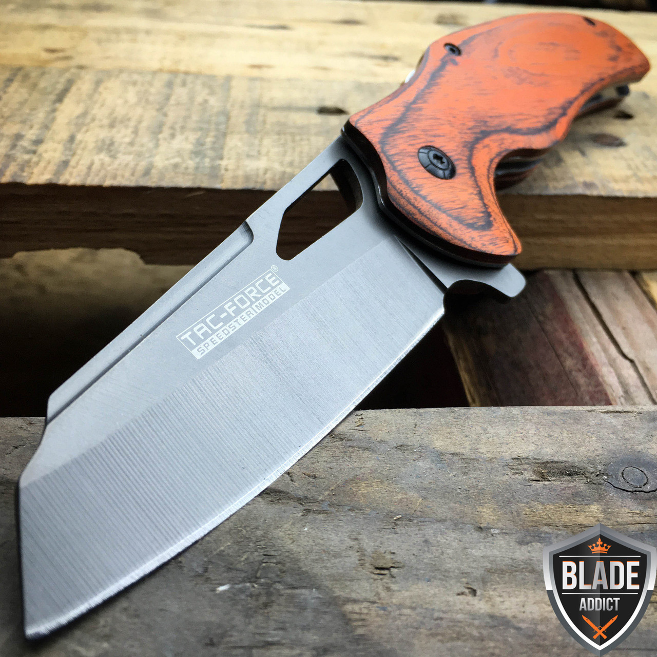 12" CLEAVER Tactical Assisted Open Pocket Folding Knife - MEGAKNIFE
